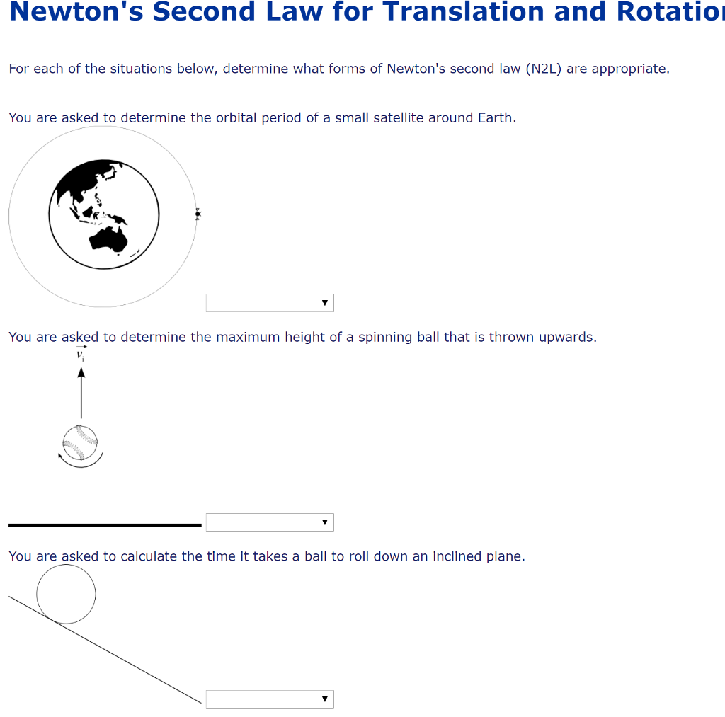 Solved Newton's Second Law for Translation and Rotatio For | Chegg.com