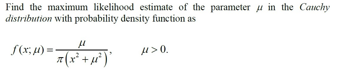 Find the maximum likelihood estimate of the parameter | Chegg.com