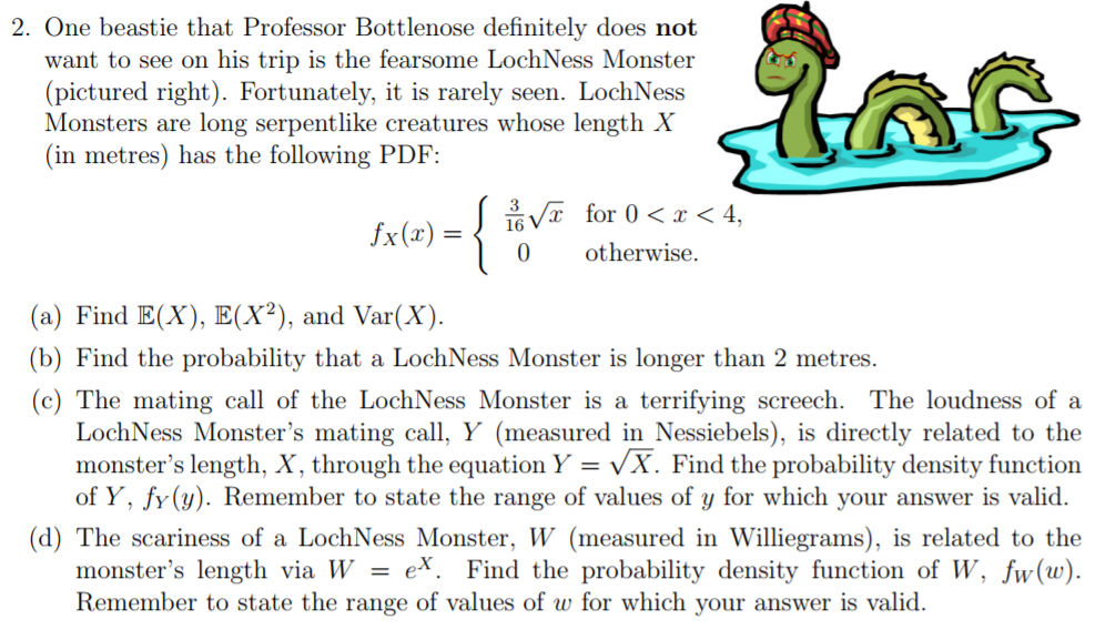 Solved 2. One beastie that Professor Bottlenose definitely | Chegg.com