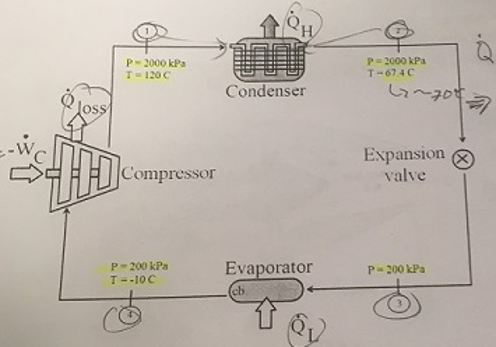 Solved The figure below shows an "R-134a' heat pump cycle. | Chegg.com