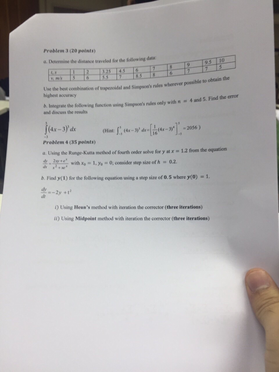 Solved Determine the distance traveled for the following | Chegg.com