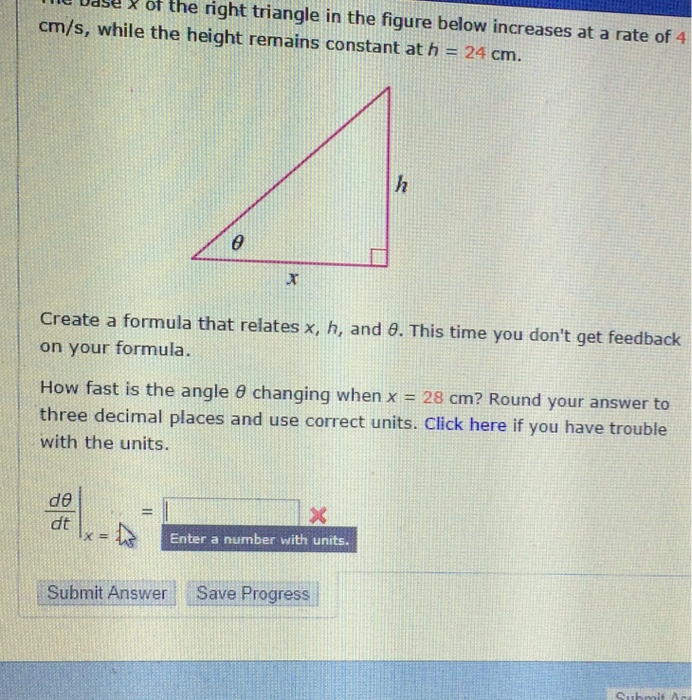 Solved X of the right triangle in the figure below | Chegg.com