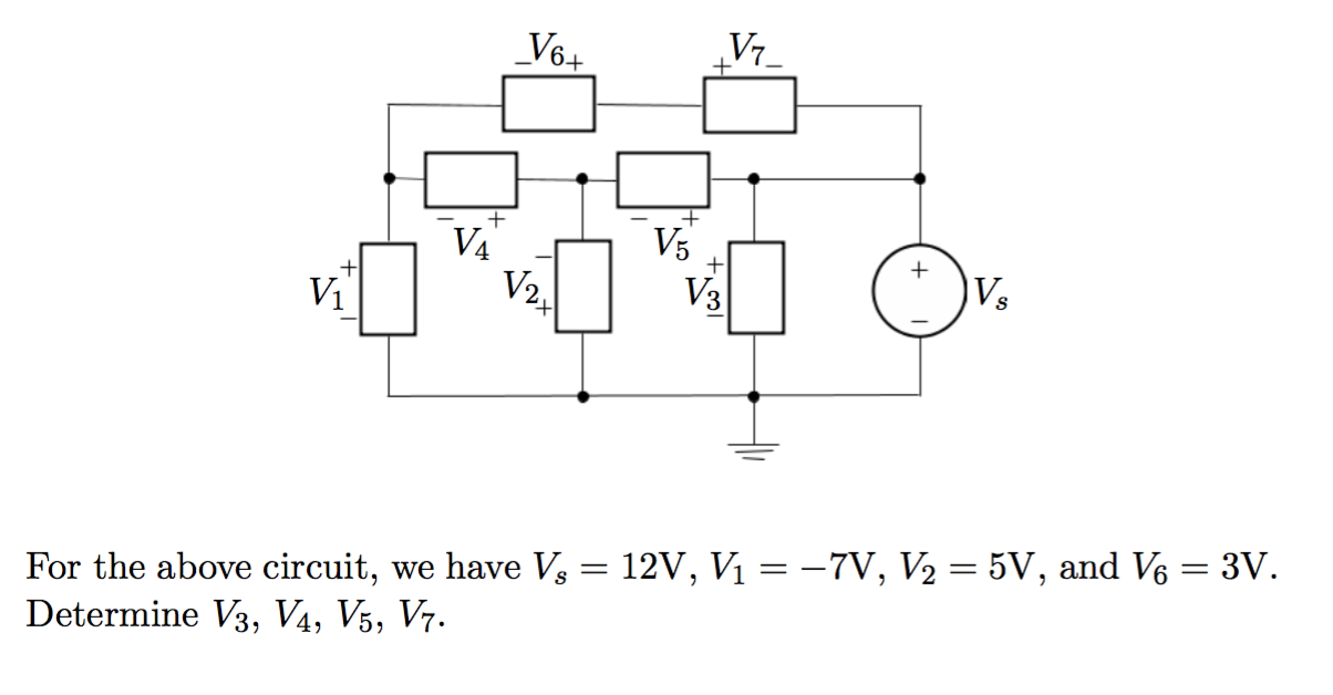 Solved For the above circuit, we have V_s = 12V, V_1 = | Chegg.com