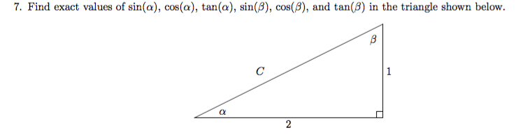 Solved Find exact values of sin(alpha), cos(alpha), tan | Chegg.com