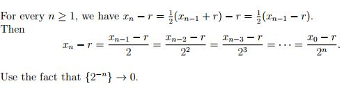Solved Let r R and suppose that xn+1 = 1/2(xn + r) for | Chegg.com