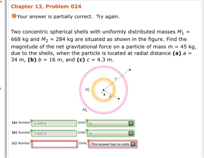 Solved Two concentric spherical shells with uniformly | Chegg.com
