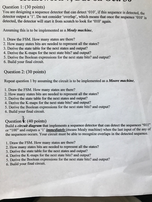 Solved Question 1 30 Points You Are Designing A Sequence