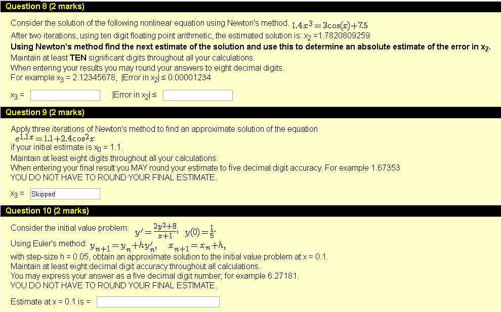 Solved Consider the solution of the following nonlinear | Chegg.com