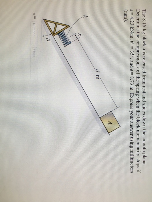 Solved The 8.16-kg block A is released from rest and slides | Chegg.com