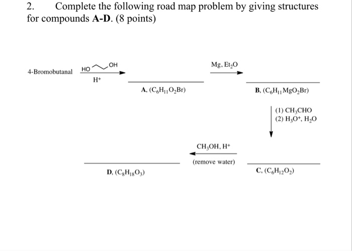 Solved Complete the following road map problem by giving | Chegg.com