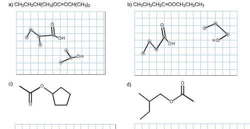 Solved a) CH3CH2CH(CH3)OC=OCH(CH3)2 b) | Chegg.com