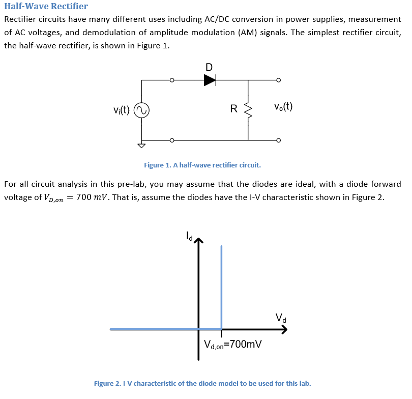 Solved Rectifier circuits have many different uses including | Chegg.com