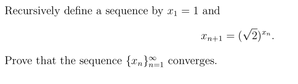Solved Recursively Define A Sequence By Xi 1 And Nv2