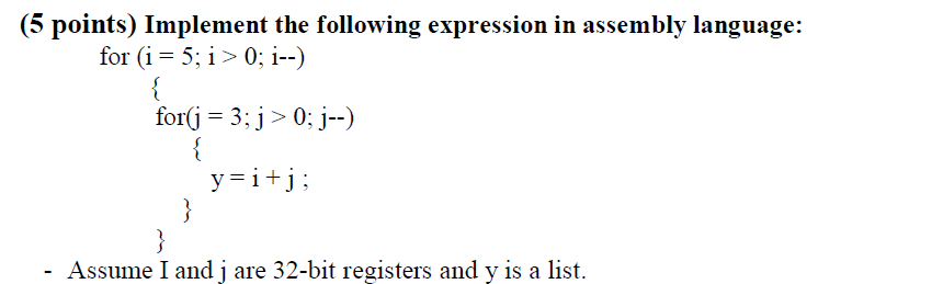 Solved (5 points) Implement the following expression in | Chegg.com