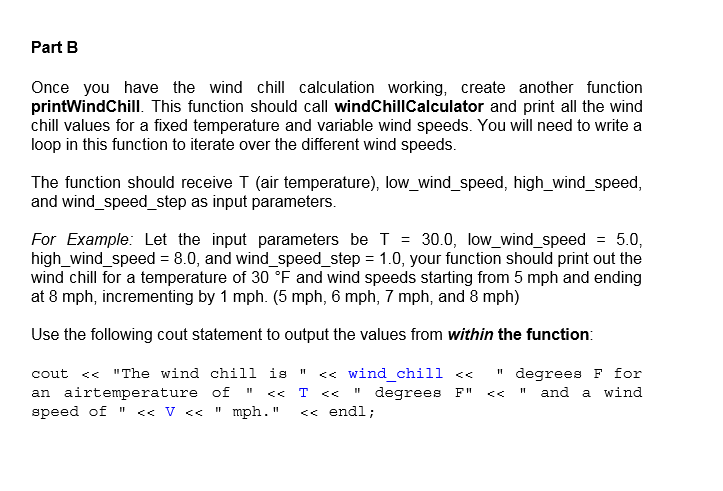 Solved Problem 2: Wind Chill The wind chill is the still-air | Chegg.com