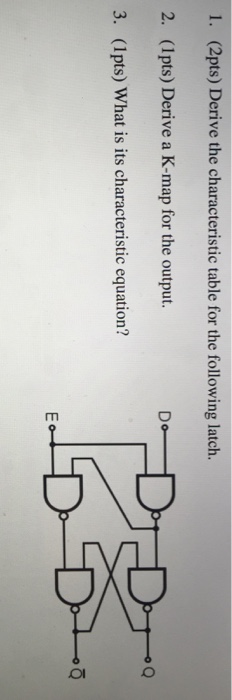 Solved Derive the characteristic table for the following | Chegg.com