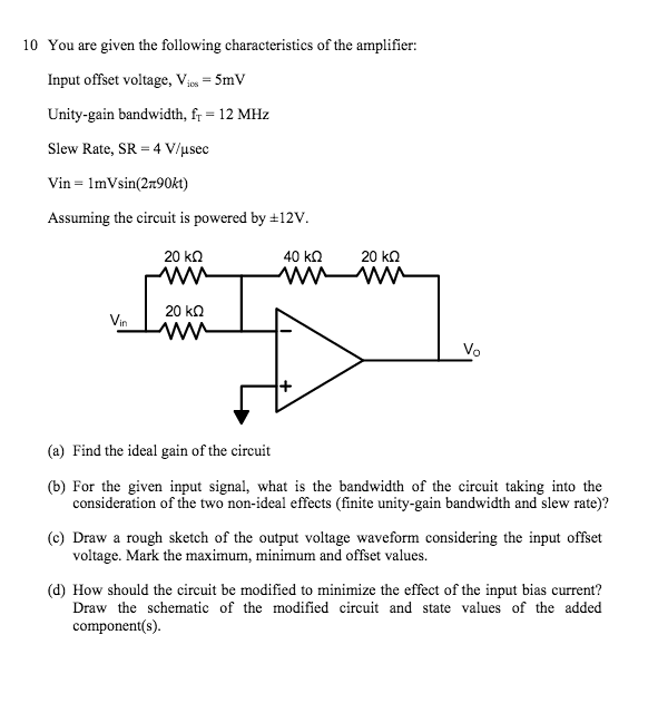 Solved You are given the following characteristics of the | Chegg.com