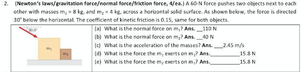 Solved (Newton's laws/gravitation force/normal | Chegg.com