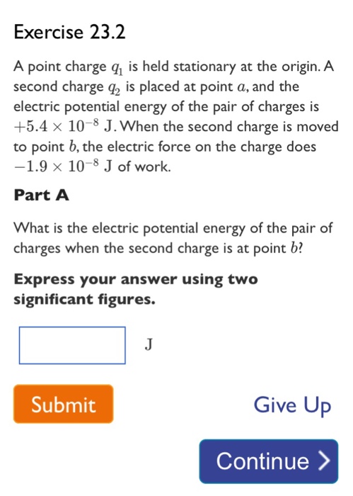 Solved Exercise 23.2 A point charge q1 is held stationary at | Chegg.com