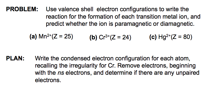 Solved Use valence shell electron configurations to write | Chegg.com