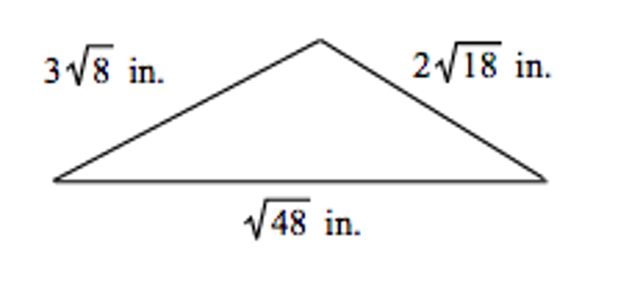 Solved Find the perimeter of the triangle: | Chegg.com