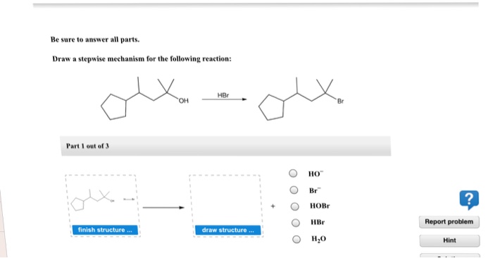 Solved Be sure to answer all parts Draw a stepwise mechanism | Chegg.com