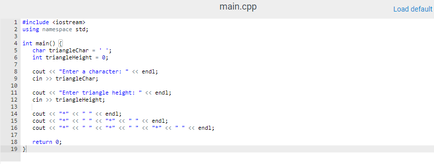 Solved 4.7 Prep Lab: Drawing a right triangle (C++) This | Chegg.com