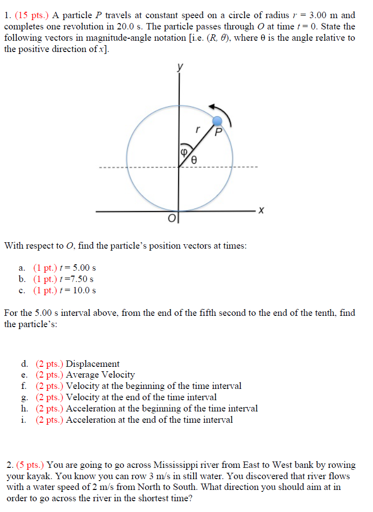 Solved A particle P travels at constant speed on a circle of | Chegg.com