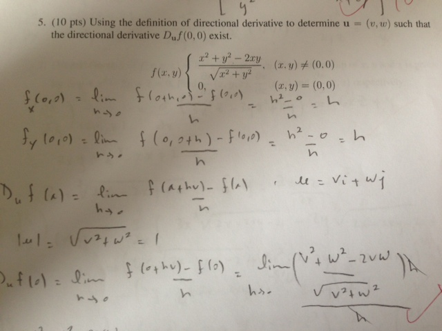 Solved Using the definition of directional derivative to | Chegg.com