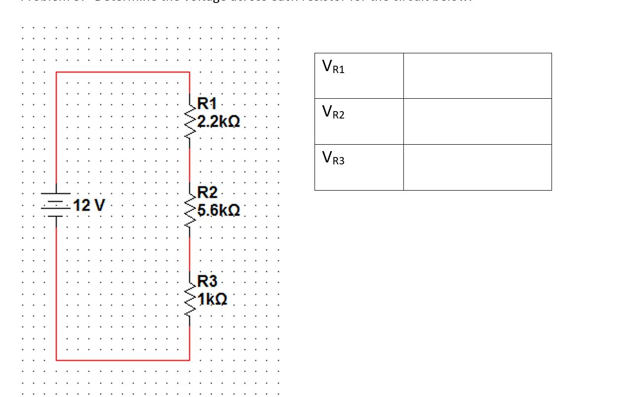 Solved Determine the voltage across each resistor for the | Chegg.com