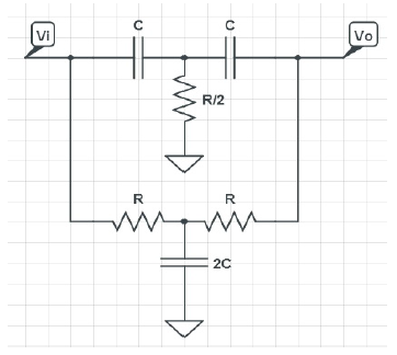 Derive the transfer function for the Twin-T Notch | Chegg.com