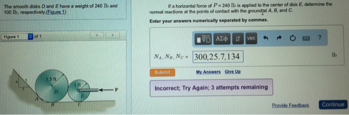 Solved The smooth disks D and E have a weight of 240 lb and | Chegg.com