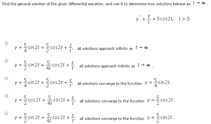 Solved Find the general solution of the given differential | Chegg.com