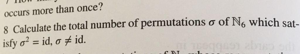 Solved Calculate the total number of permutations sigma of | Chegg.com