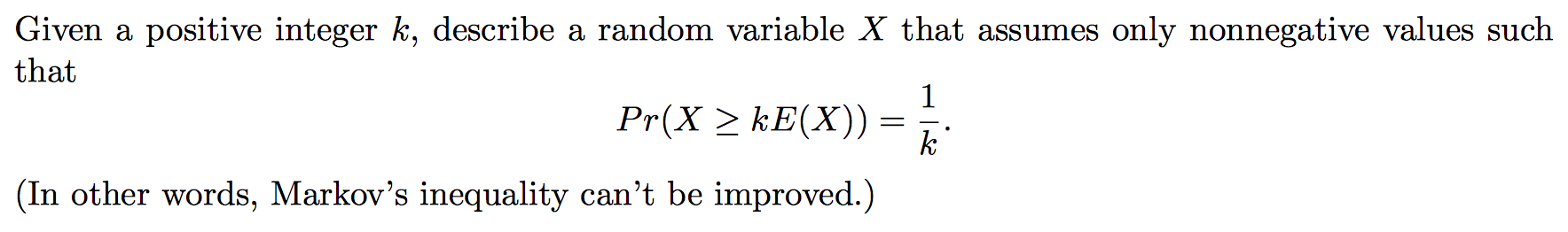 Solved Given a positive integer k, describe a random | Chegg.com