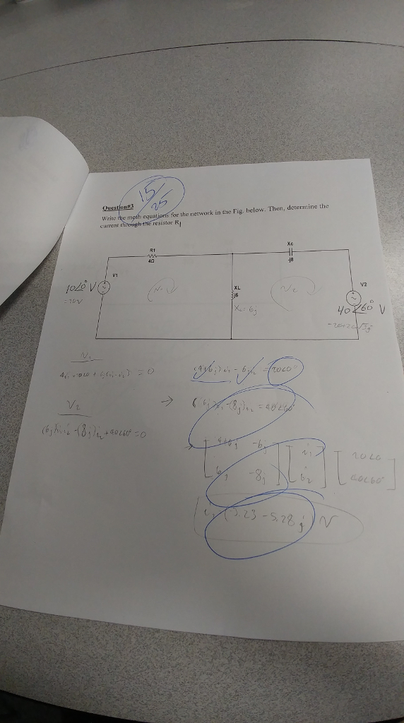 Solved Write the mesh equations for the network in the Fig. | Chegg.com