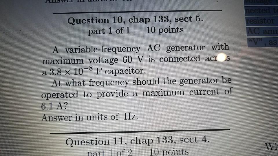 Solved Question 10, chap 133, sect 5. part 1 of 1 10 points | Chegg.com
