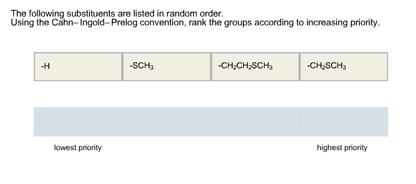 Solved The following substituents are listed in random | Chegg.com