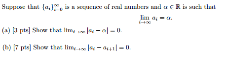 Solved Suppose that {a_i}_i=0^infinity is a sequence of real | Chegg.com