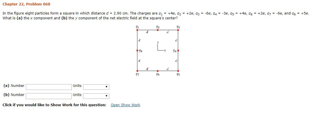 Solved In the figure eight particles form a square in which | Chegg.com
