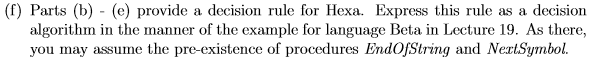 1 The language Hexa has alphabet Σ-0, 1,2) and | Chegg.com