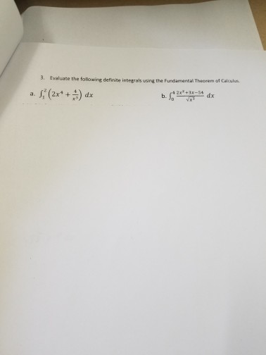 Solved Evaluate the following definite integrals using the | Chegg.com