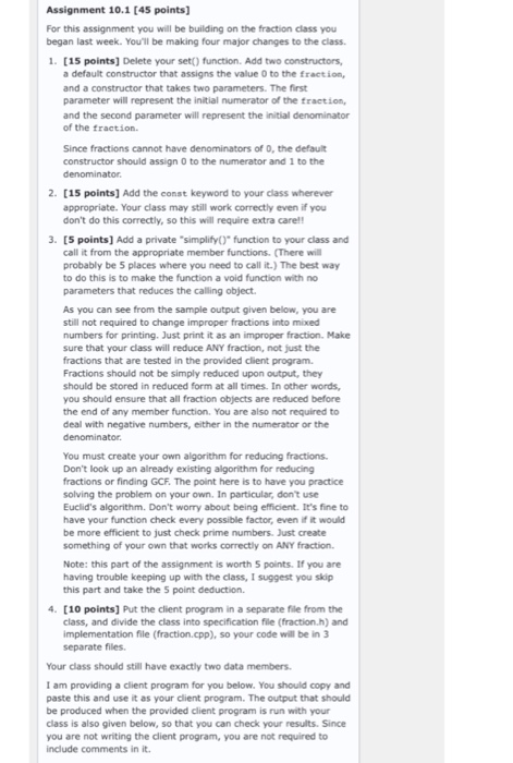 Solved Assignment 10.1 [4s points For this assignment you | Chegg.com