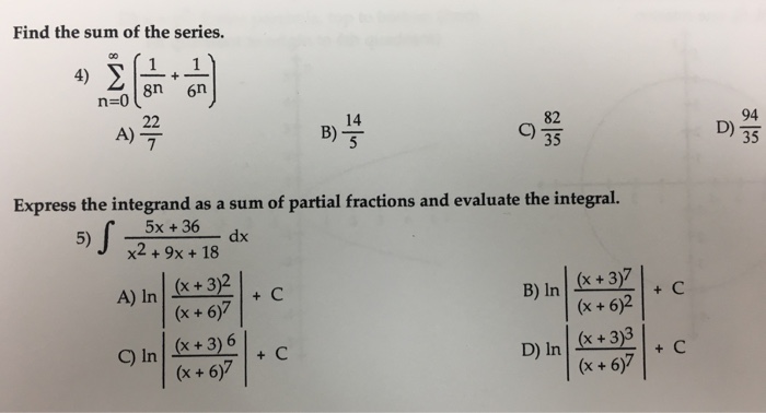 Solved Find the sum of the series. sigma_n = 0^infinity | Chegg.com