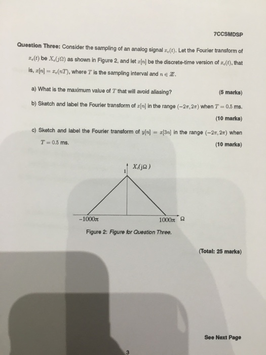 Solved Consider the sampling of an analog signal x_element | Chegg.com