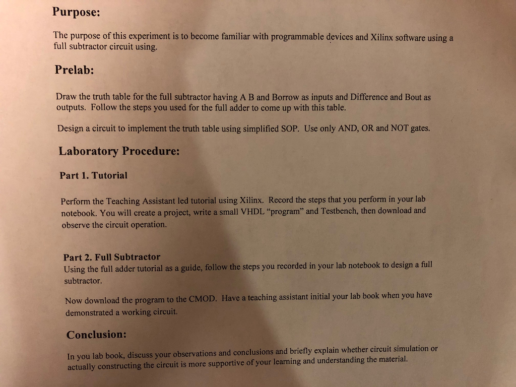 Solved Purpose: The purpose of this experiment is to become | Chegg.com