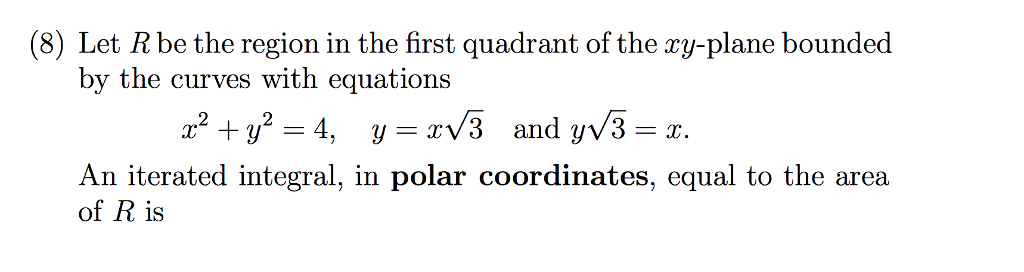 Solved Let R be the region in the first quadrant of the | Chegg.com