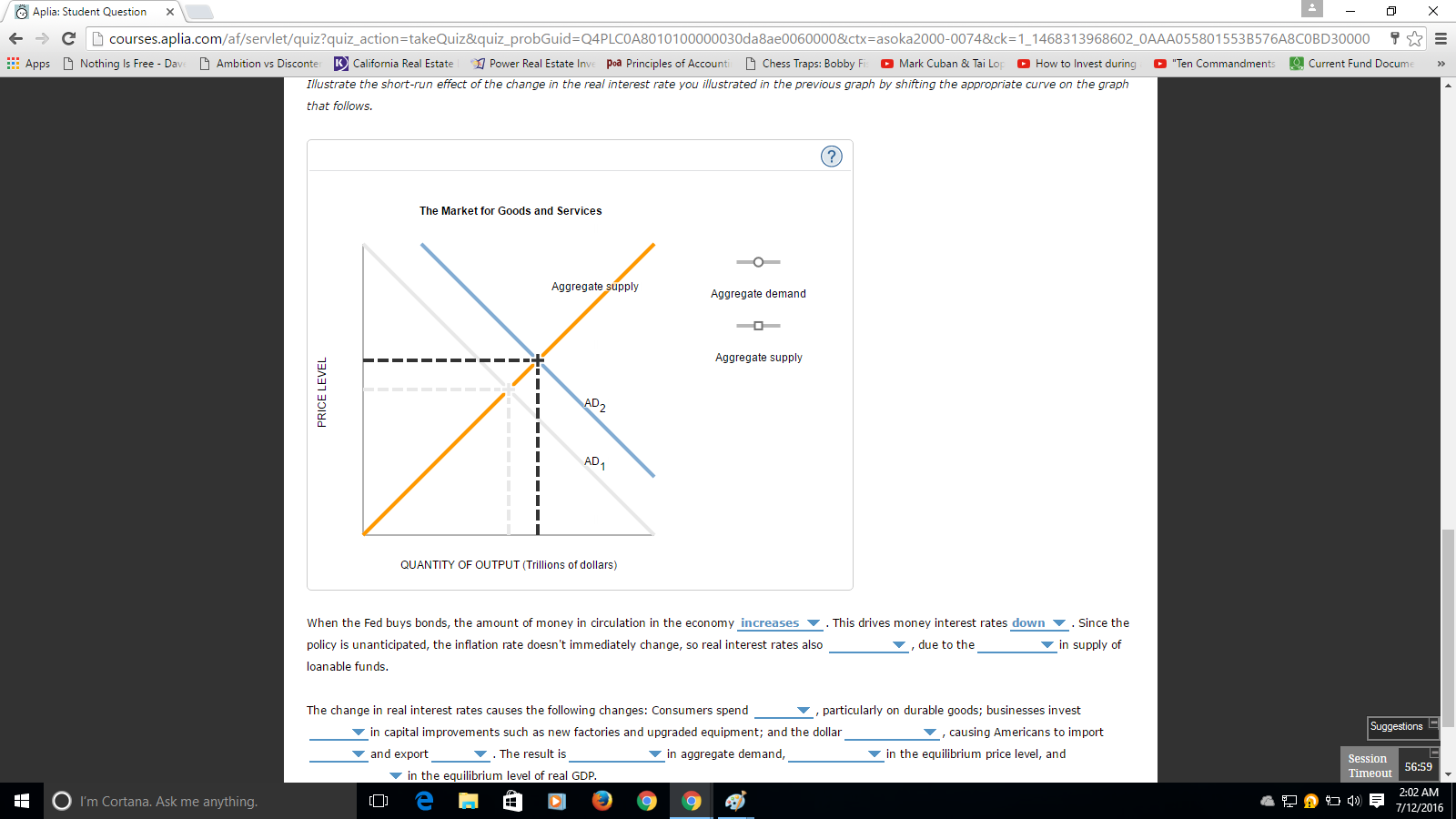 Solved Economics, Please help! The short-run effect of | Chegg.com