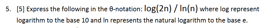 Solved Express the following in the theta-notation: | Chegg.com