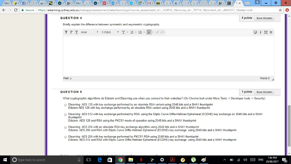 Solved ← Secure | https:/./elearning.sydney.edu.au/webapps/a | Chegg.com